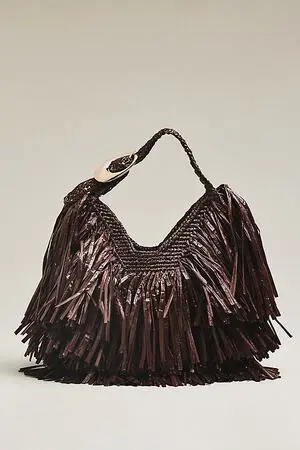 Brown Fringe Satchel