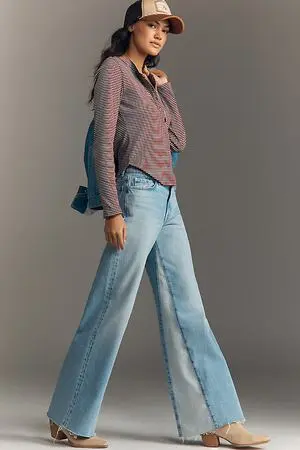 7 For All Mankind Lotta High-Rise Wide-Leg Jeans Medium Denim