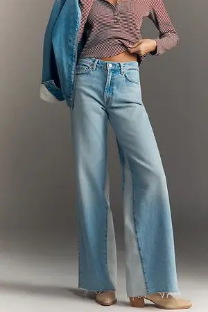 7 For All Mankind Lotta High-rise Wide-leg Jeans - Medium Denim