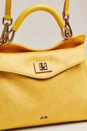 Jw Pei Lucia Croc-embossed Top Handle Bag