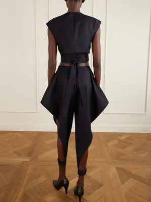 Alaïa Belted Cropped Top - Blue
