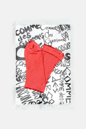 Comme Des Garçons Fishnet Socks - Rosso