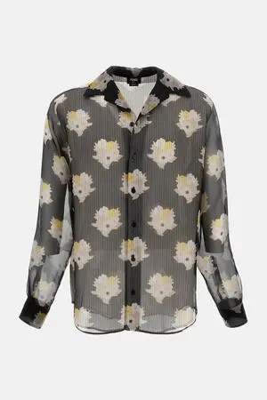 Fendi Double-layer Patterned Shirt - Black