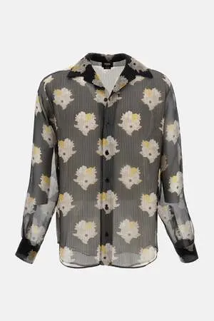 Fendi CAMICIA A DOPPIO STRATO FANTASIA Nero