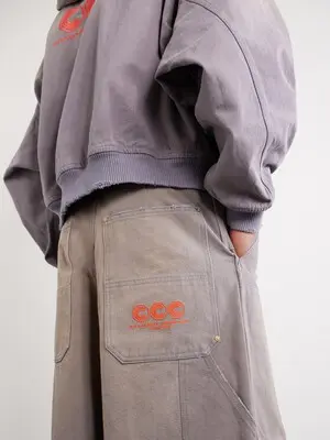 WILLY CHAVARRIA Stockton Wide-leg Trousers - Gray