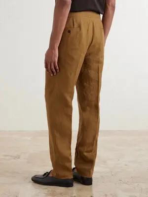 Rubinacci Manny Straight-leg Pleated Trousers