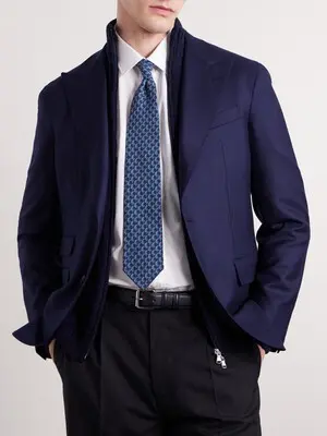 Thom Sweeney 8cm Printed Silk Neck Tie