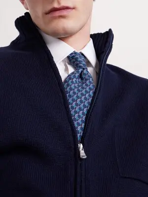 Thom Sweeney 8cm Printed Silk Neck Tie