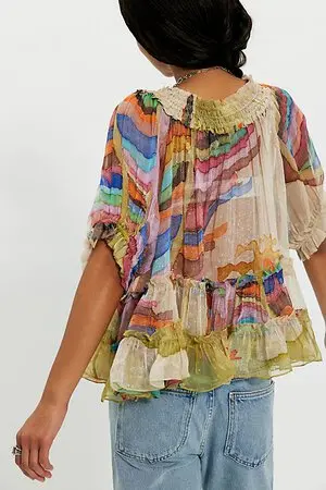 MES DEMOISELLES Malba Short Sleeve Blouse