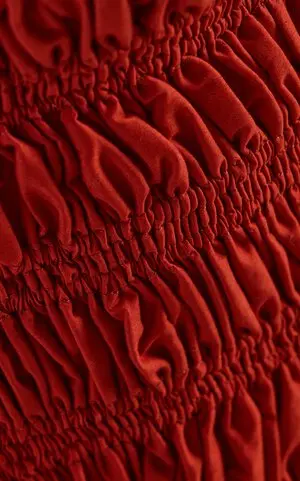 Matteau Shirred-bodice Mini Dress - Red