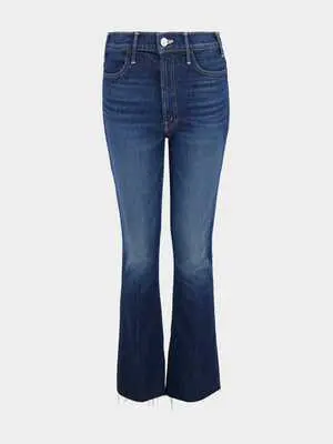MOTHER The Hustler Flood Fray Jeans - Blue