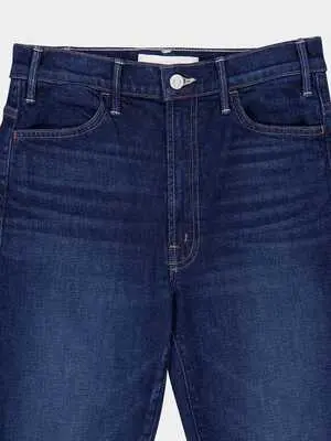 MOTHER The Hustler Flood Fray Jeans - Blue