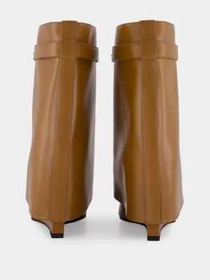 Givenchy Shark Ankle Boots In Leather - Brown