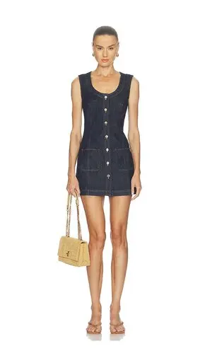 FRAME The Patch Pocket Dress - Blue