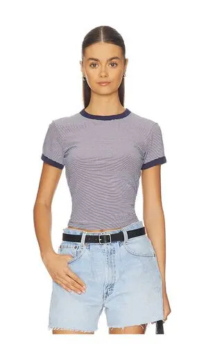 Good American Super Stretch Ringer Baby Tee