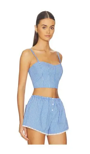 Good American Poplin Bustier Cami Top