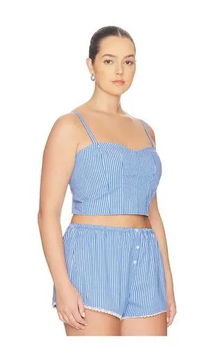 Good American Poplin Bustier Cami Top