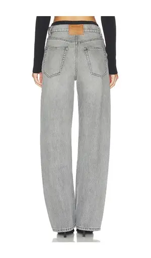 Alexander Wang Silk Prestyle Float Jeans With Horizontal Zips - Grey