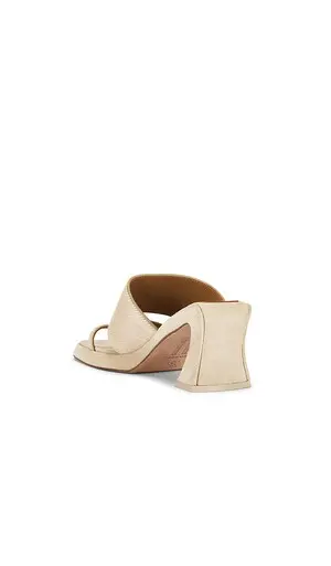 MIISTA Trisha Pony Asymmetric Thong Sandal - Beige