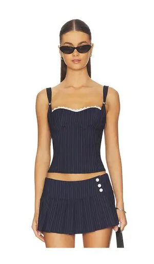 I.AM.GIA Corset Top With Lace Trim