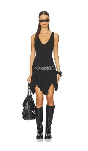 MORE TO COME Delfina Mini Dress - Black