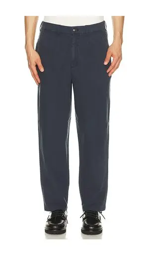 Barbour Cotton Linen Relaxed Trousers - Blue