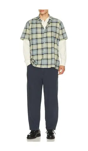 Barbour Cotton Linen Relaxed Trousers - Blue