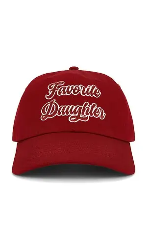 FAVORITE DAUGHTER The Script Logo Baseball Cap - Red