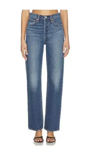 LEVI'S Ribcage Full Length Straight Leg Jeans - Blue