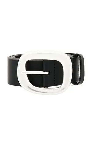 Rag & Bone Thea Belt With Silver-tone Buckle - Black