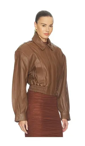 Ronny Kobo Samson Leather Jacket - Brown