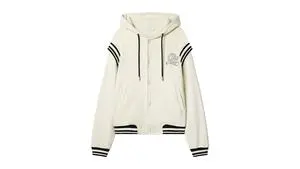 Off-White Fleece Varsity Hoodie - Neutrals