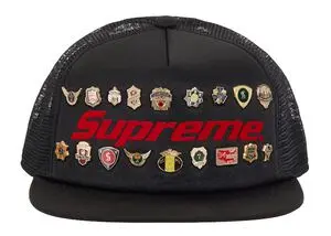 Supreme Pins Mesh Back 5-panel Cap - Black