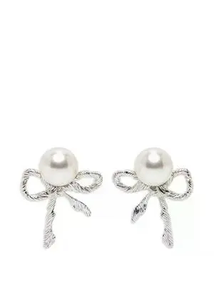 SHUSHU/TONG Ribbon-motif Earrings - Silver