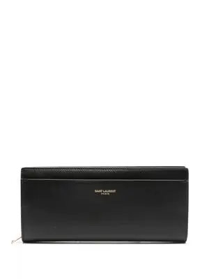 Saint Laurent Large Zip Wallet - Black