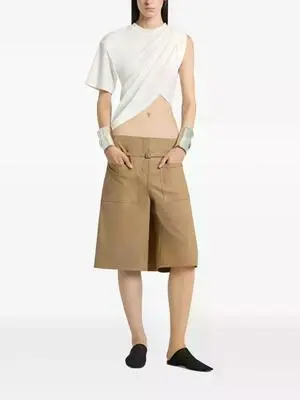COURREGES Belted A-line Shorts