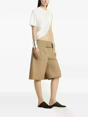 COURREGES Belted A-line Shorts