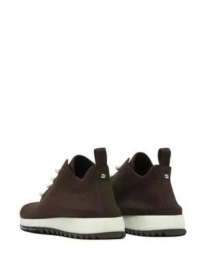 JIMMY CHOO Veles Cashmere Faux Pearl Detail Sneakers - Brown
