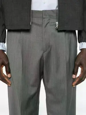 SUNFLOWER Pinstripe Pleated Trousers