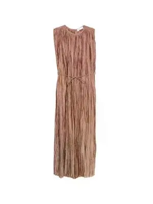 ROBERTO COLLINA Ruched Tie Dress - Brown