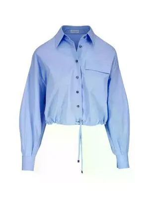 Brunello Cucinelli Drawstring-hem Cropped Shirt