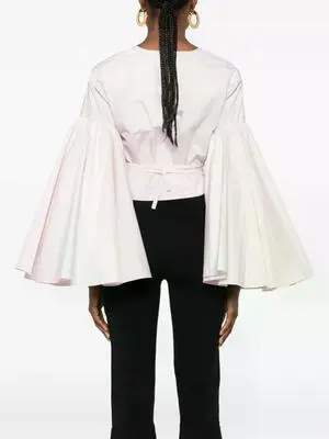 Jacquemus Balloon Sleeve Wrap Top - Pink