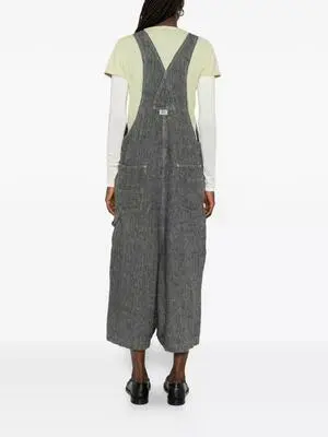 R13 Button Bib Overall - Grey