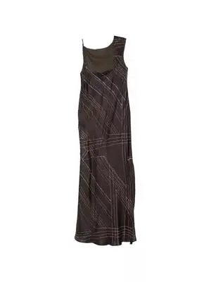 ALYSI Asymmetric-neck Maxi Dress