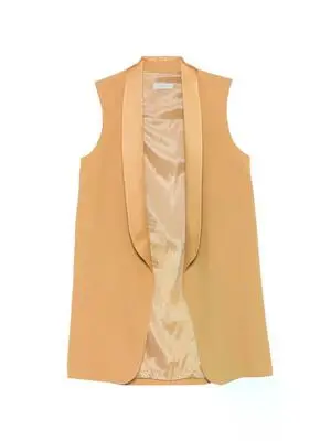 Antonelli Firenze Shawl-collar Sleeveless Coat - Neutrals