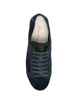 Santoni Suede Lace-up Sneakers - Blue