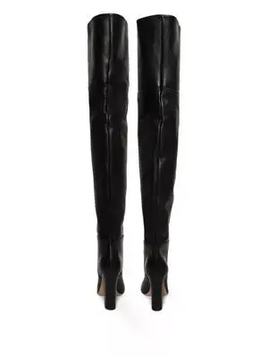 Paris Texas 100mm Leather Thigh-high Boots