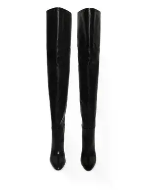 Paris Texas 100mm Leather Thigh-high Boots