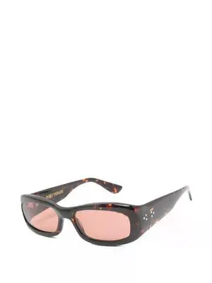 PORT TANGER Saudade Rectangle-frame Sunglasses - Brown