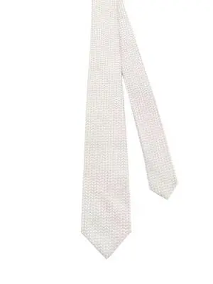 Kiton Patterned Neck Tie - Neutrals